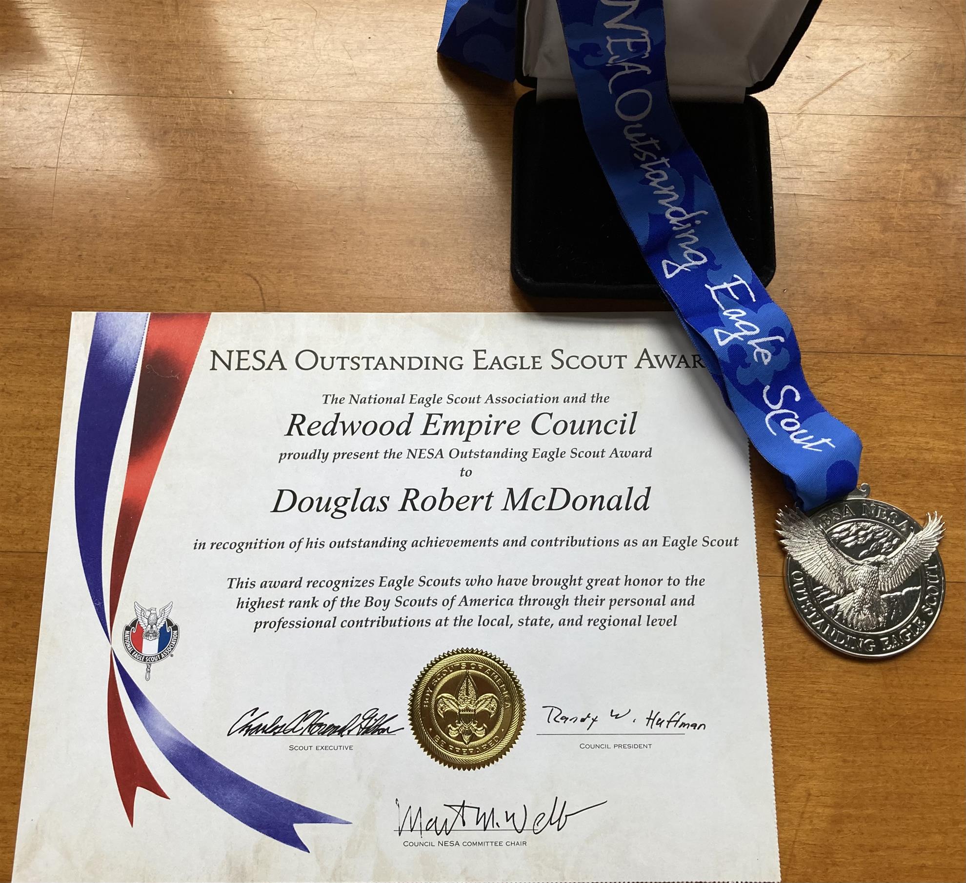 PDG Doug McDonald Honored as Outstanding Eagle Scout | Rotary Club of Nevada City